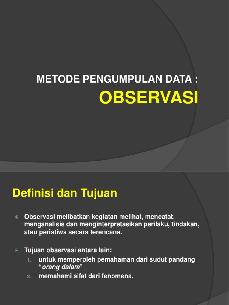 Metode Pengumpulan Data | PDF