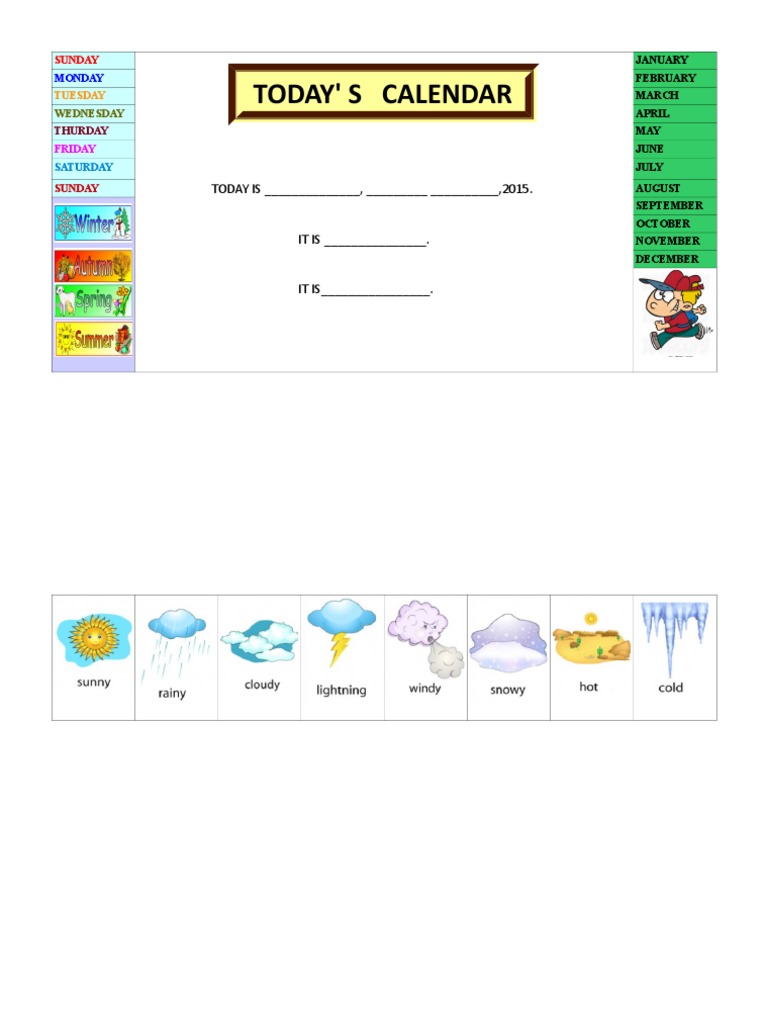Weekly Weather Chart Template | PDF