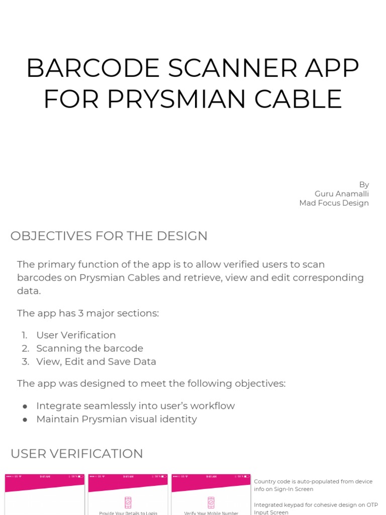 Prysmian Cable Barcode Scanner App | PDF | Barcode | Image Scanner