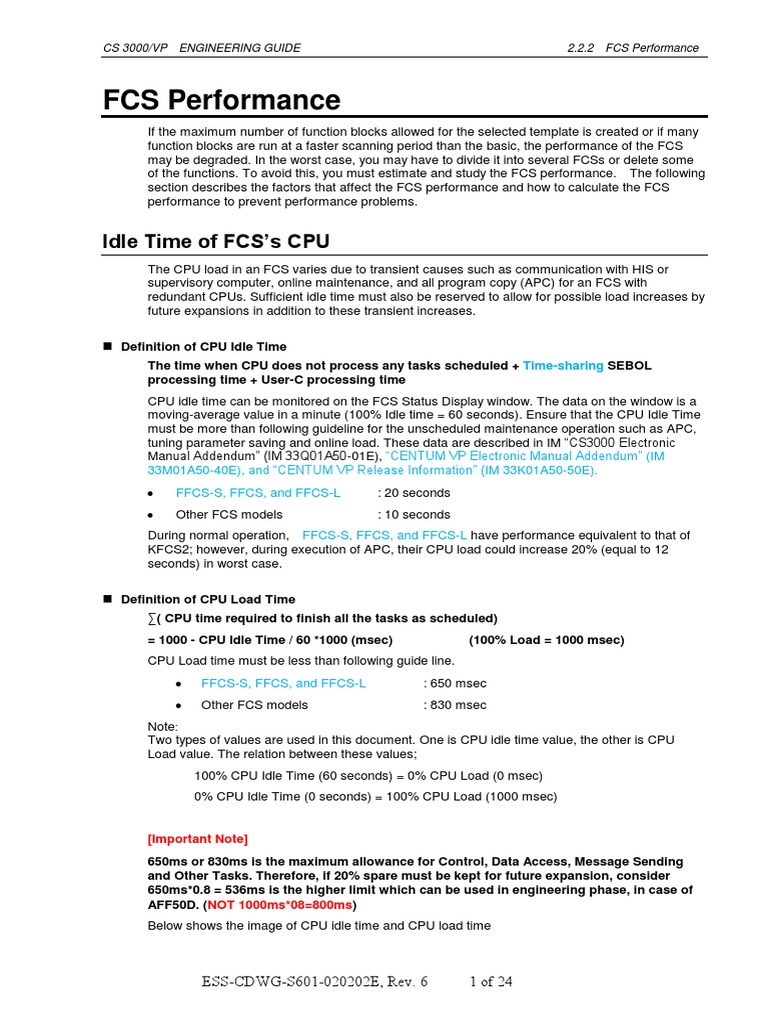 Fcs Performance | PDF | Process (Computing) | Central Processing Unit