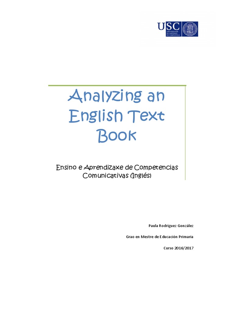 Analyzing An English Text Book | PDF | Vocabulary | Books