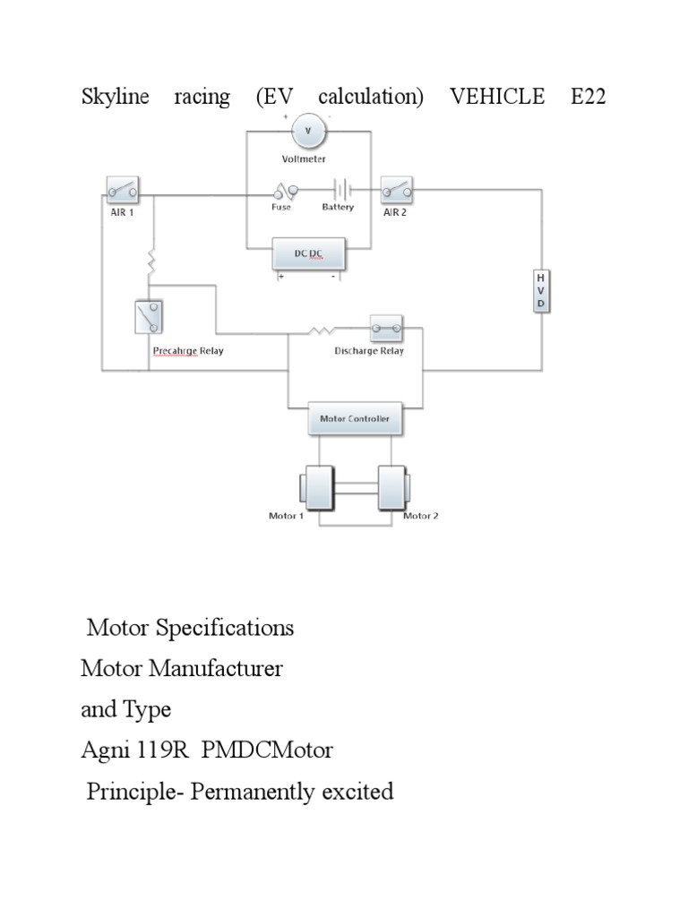 Skyline Racing (EV Calculation) VEHICLE E22 | PDF | Electric Motor ...