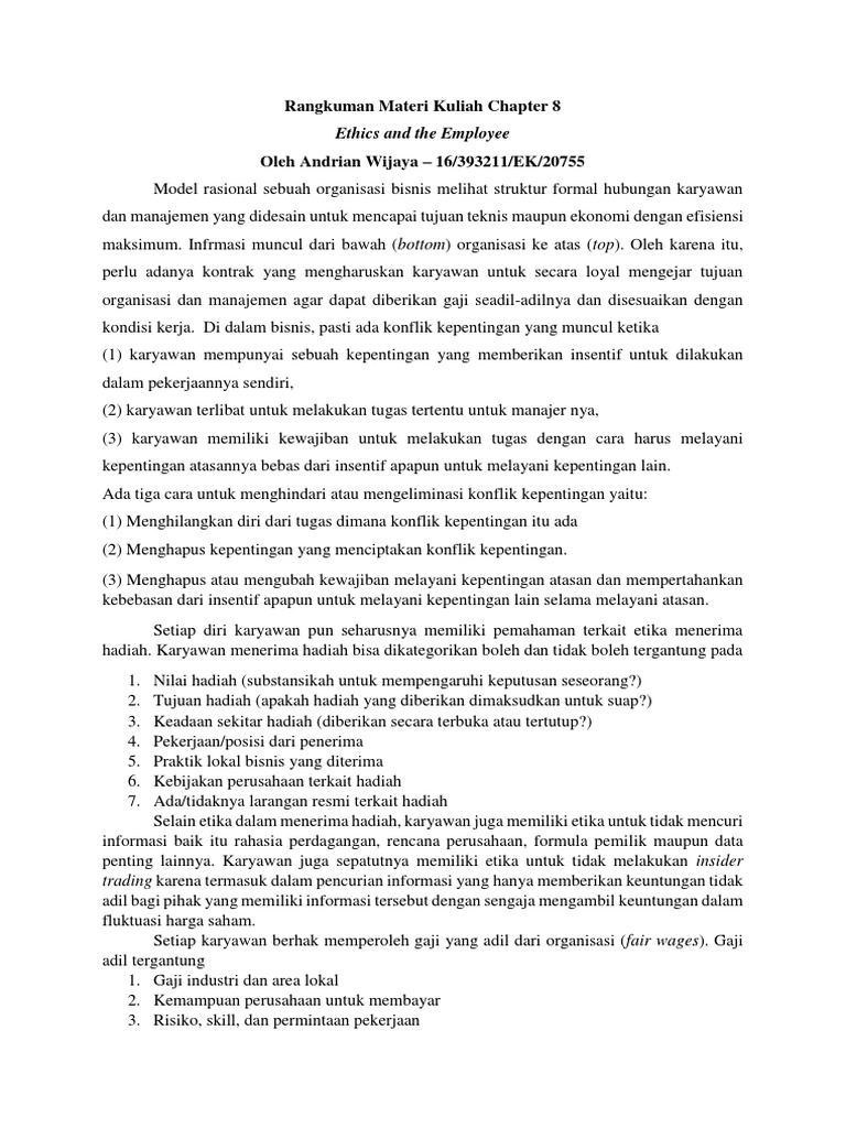 Rangkuman Materi Kuliah Chapter 8 | PDF