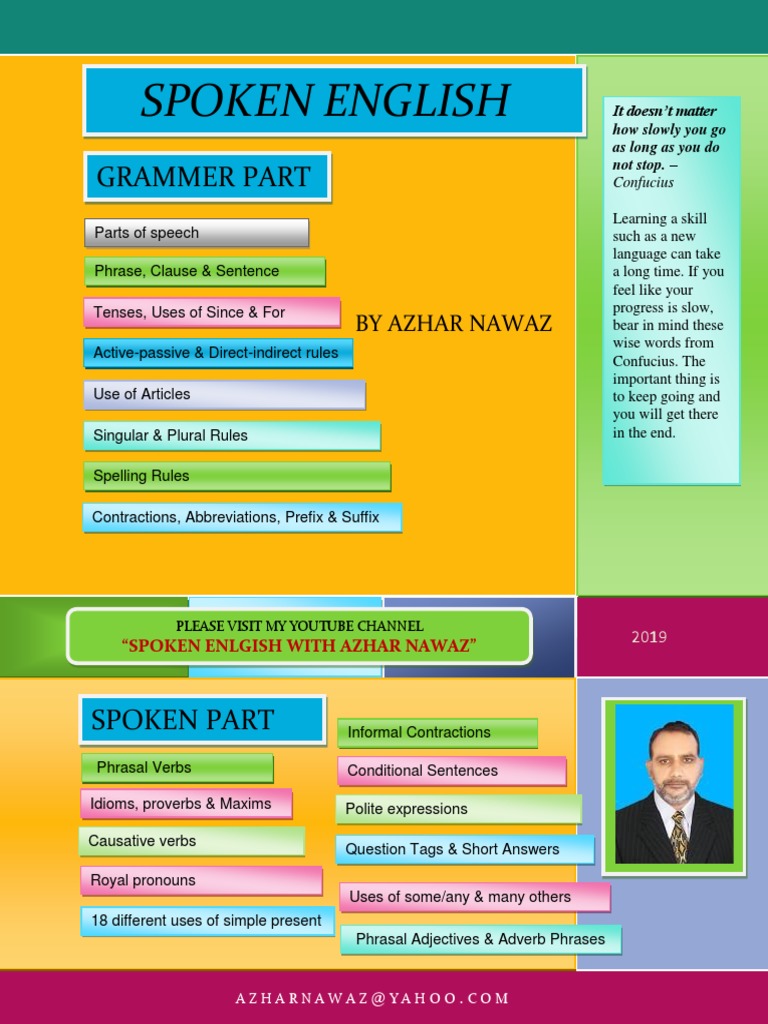 Free Spoken English Course PDF Book by Azhar Nawaz - Pakistan | PDF ...