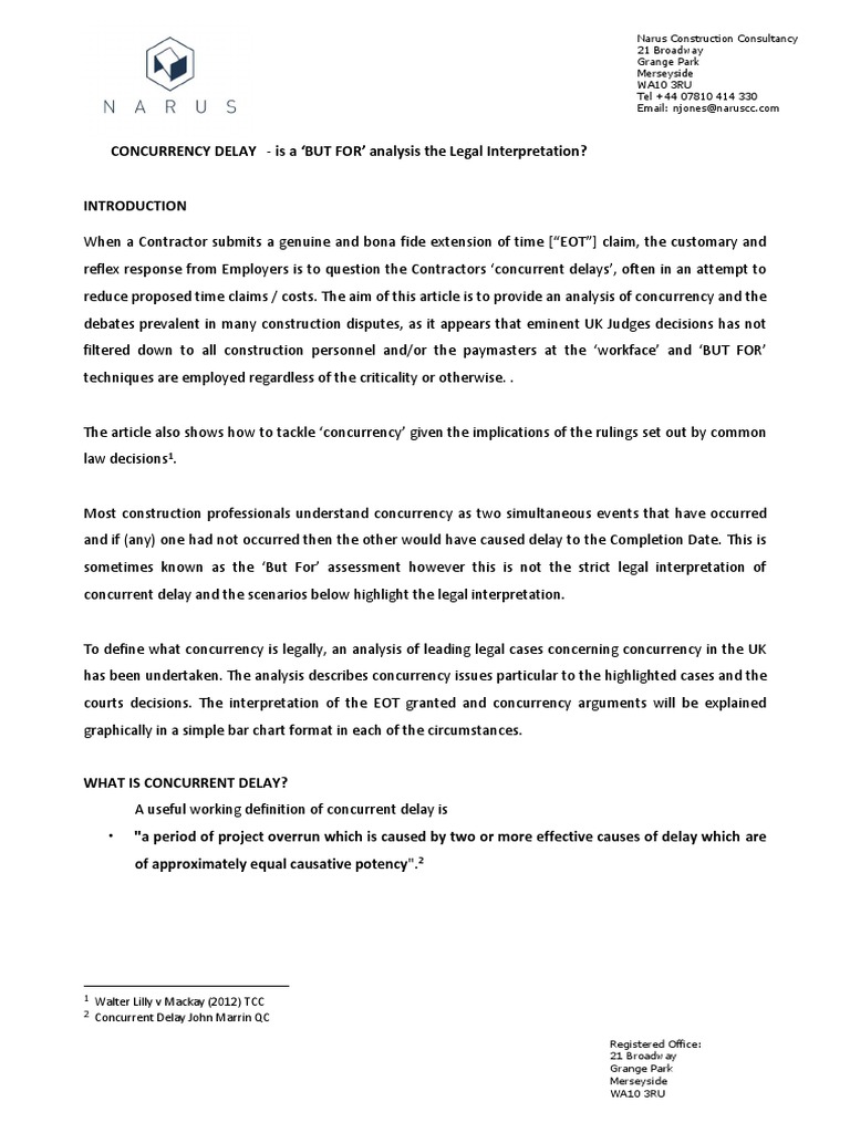 Understanding Concurrent Delays in Construction | PDF | Wall | Business