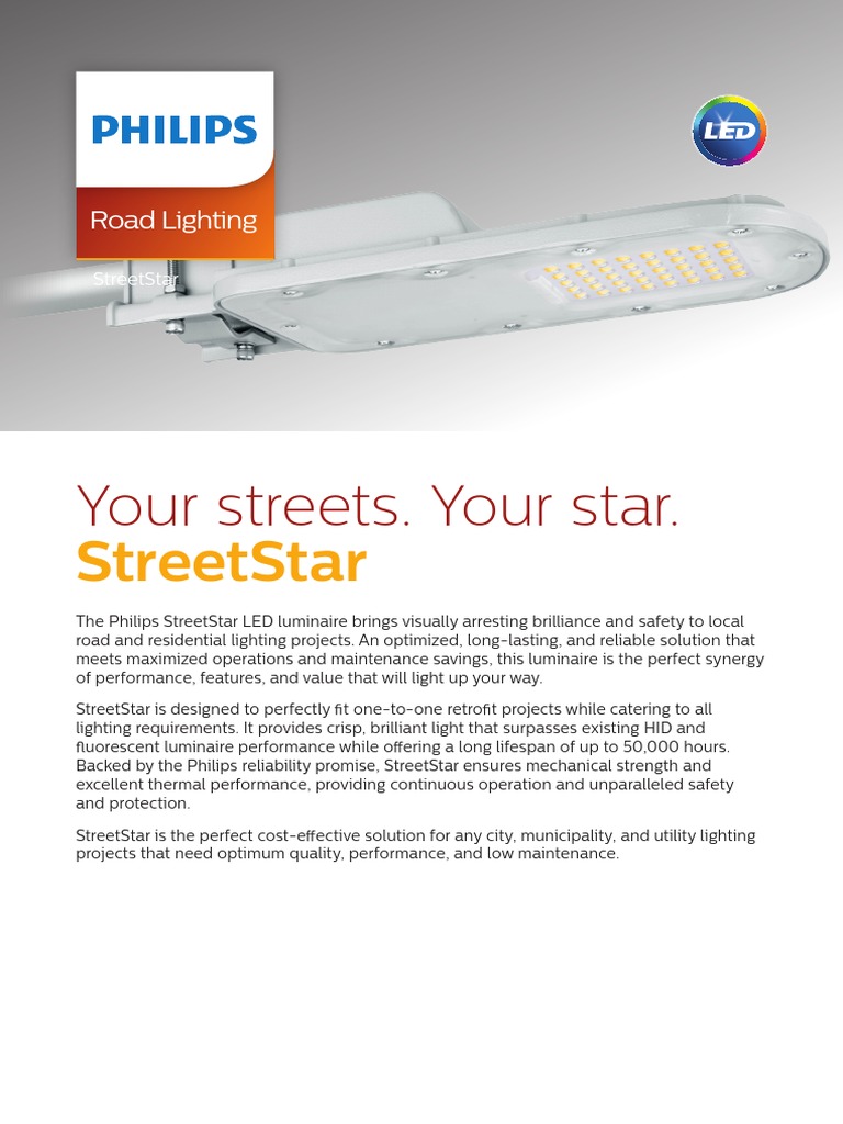 01 Philips StreetStar BRP210 Datasheet 2018 (757G-V1) | PDF | Lighting ...