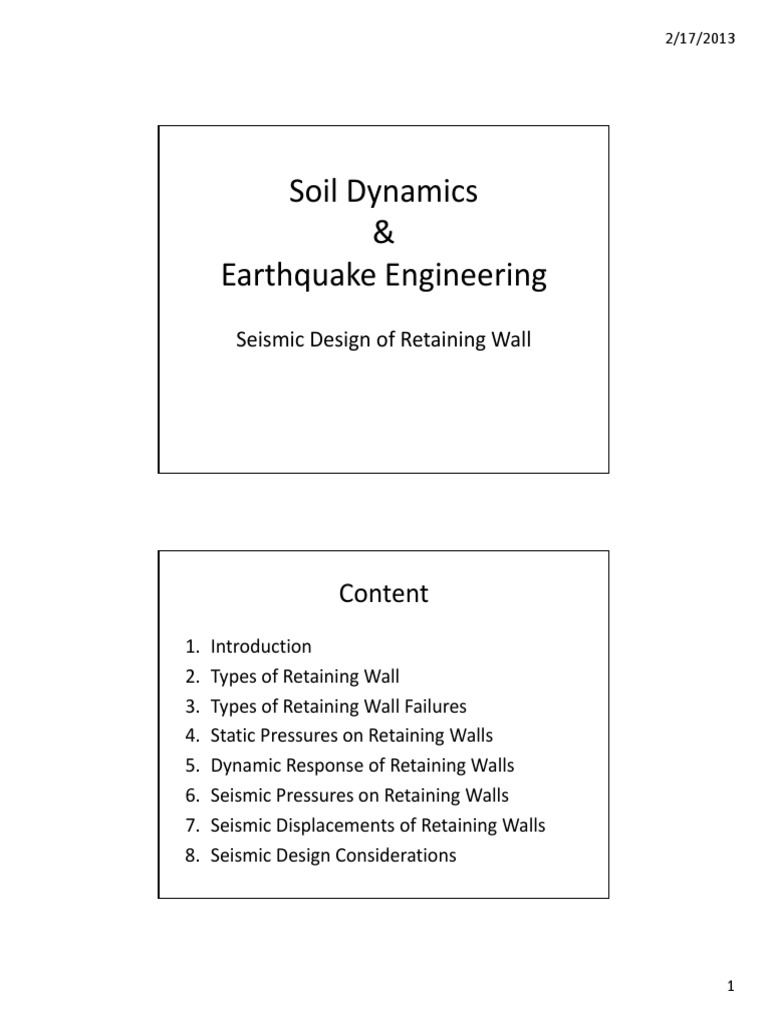 Soil Dynamics & & Earthquake Engineering: Content | PDF | Earthquake ...