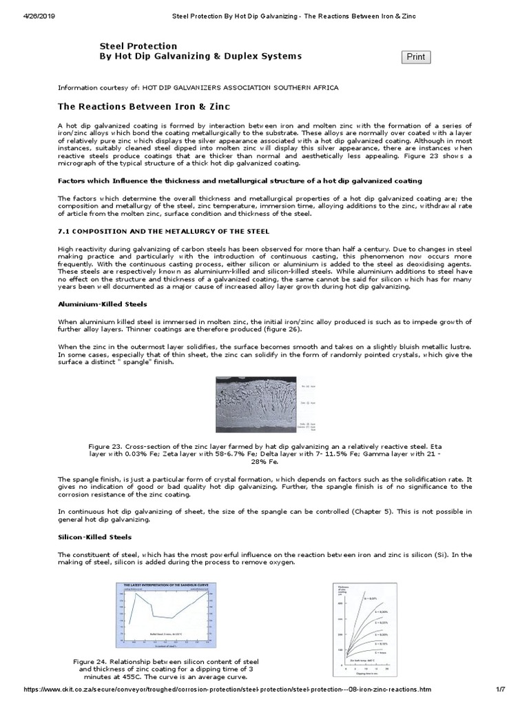 Current Knowledge of The Cracking of Steels During Galvanizing | PDF ...