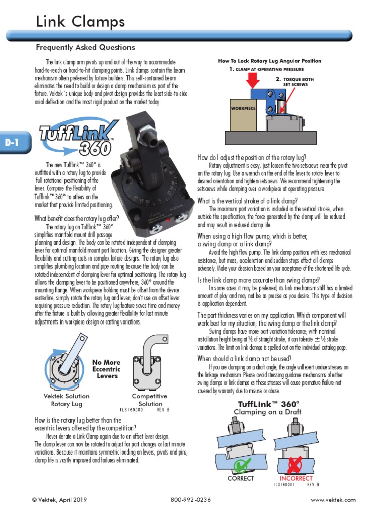 Link Clamps | PDF | Horsepower | Valve
