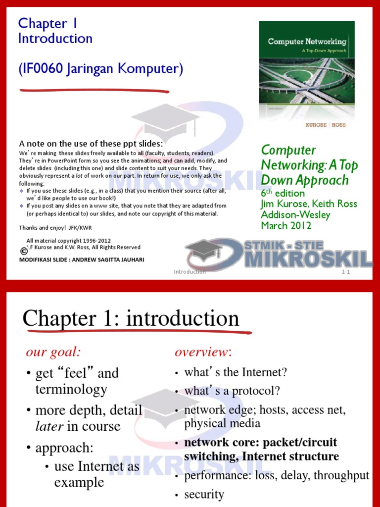 (IF0060 Jaringan Komputer) : Computer Networking: A Top Down Approach ...