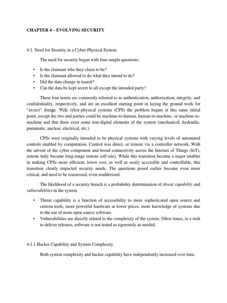 Chapter 4 - Evolving Security: Vulnerabilities in The System | PDF | Security | Vulnerability ...