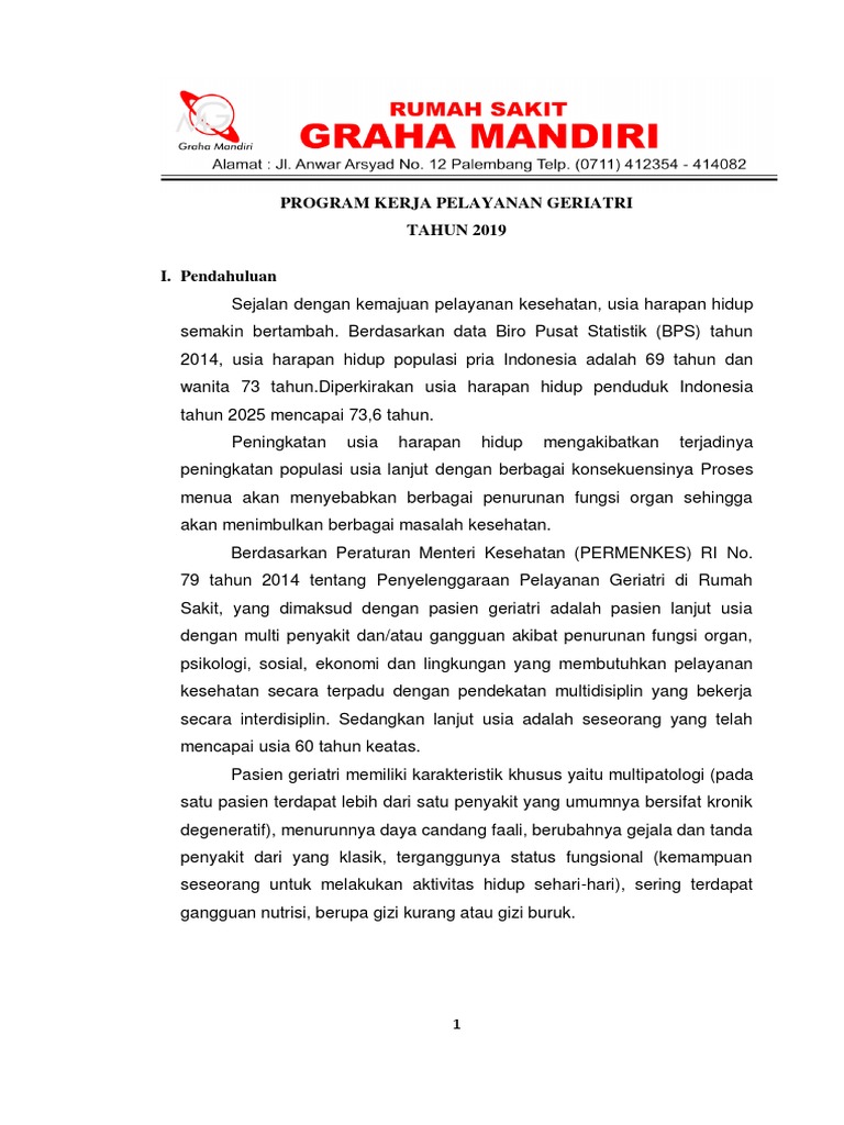 Program Kerja Geriatri | PDF