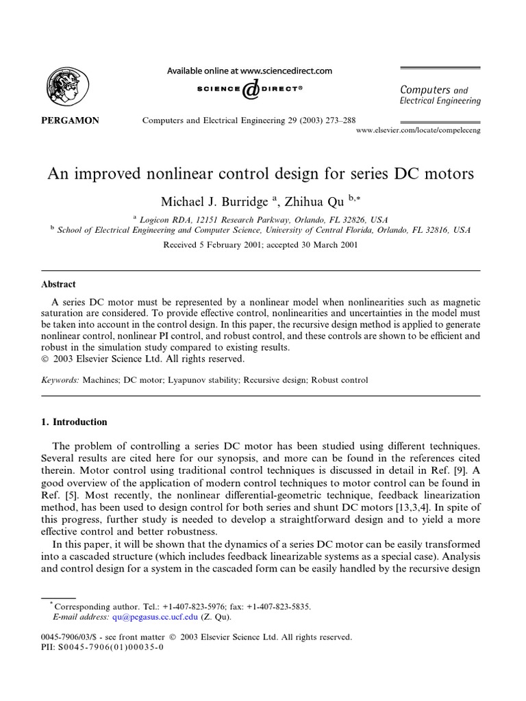 J15 PDF | PDF | Control Theory | Nonlinear System