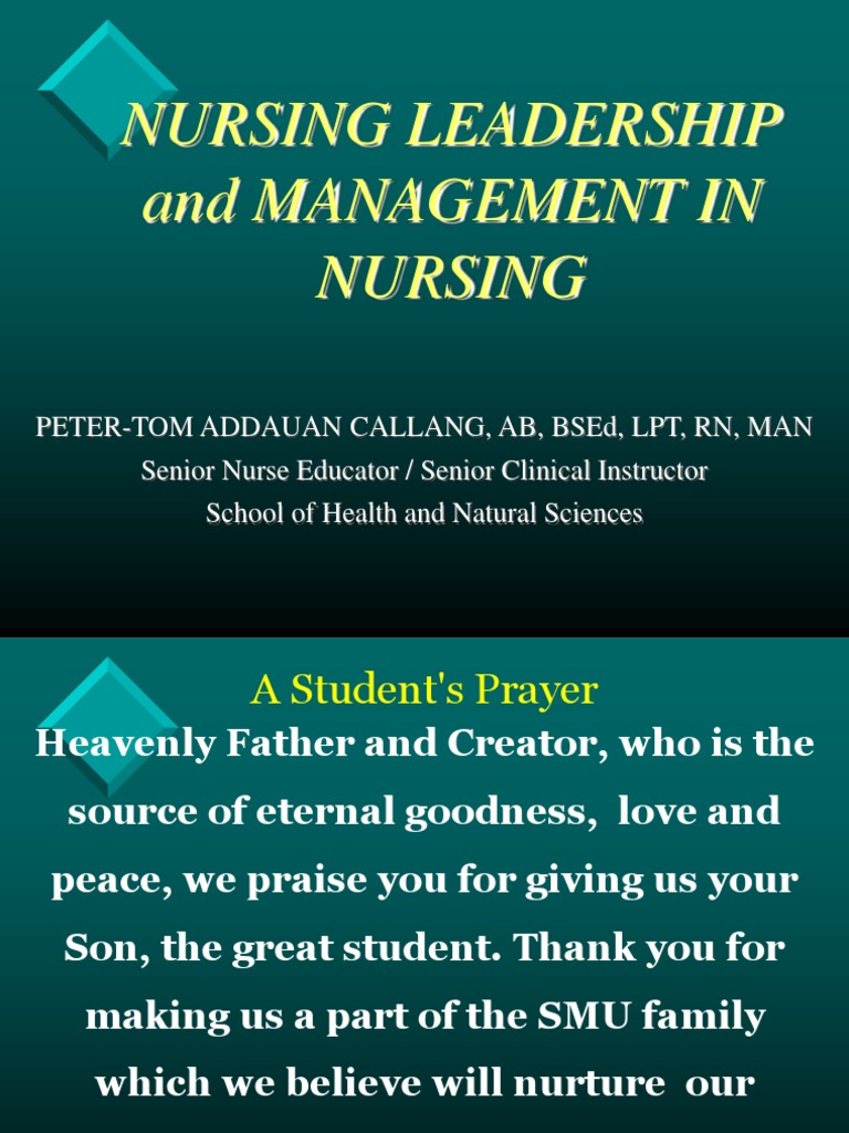Nursing Leadership and Management in Nursing | PDF | Leadership ...