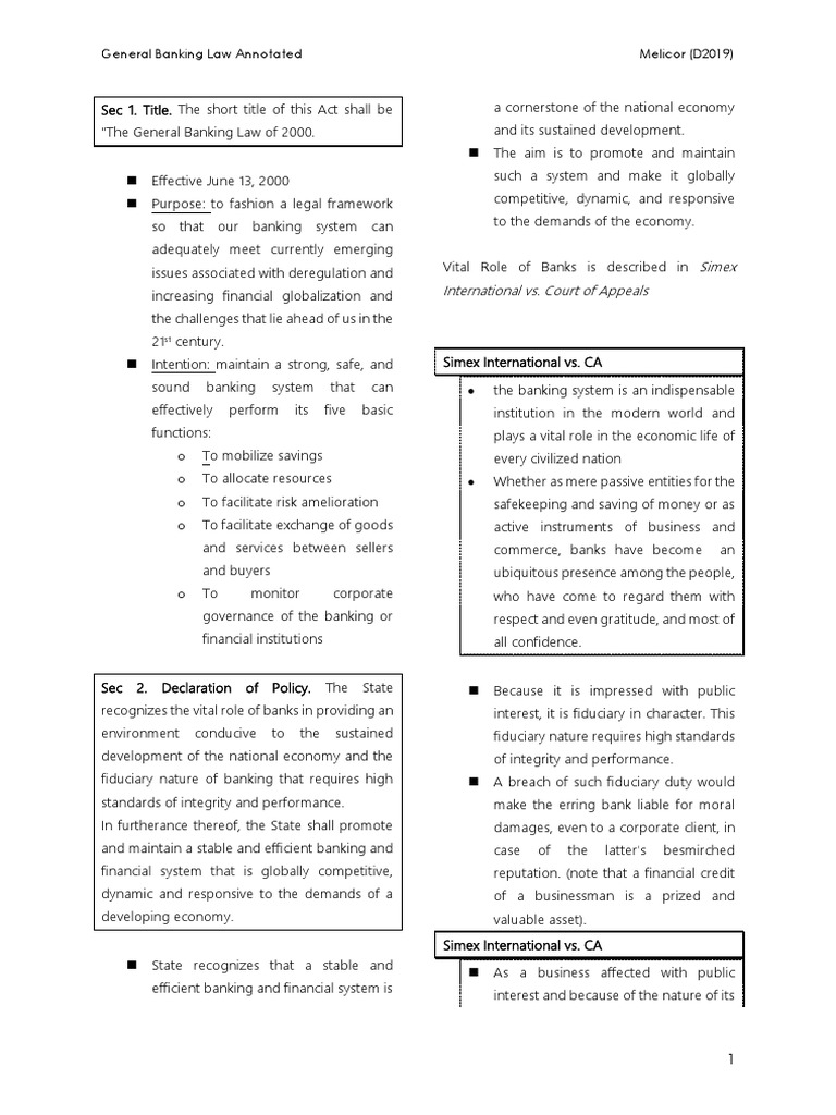 Banking Book Notes | PDF | Board Of Directors | Banks