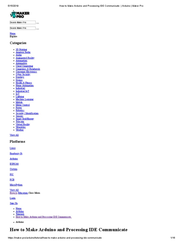 How To Make Arduino and Processing IDE Communicate - Arduino - Maker ...