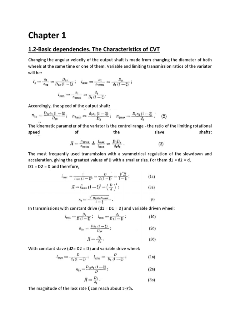 CVT Design | PDF | Belt (Mechanical) | Bending