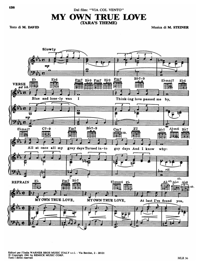 Tara S Theme Gone With The Wind Max Steiner PDF | PDF