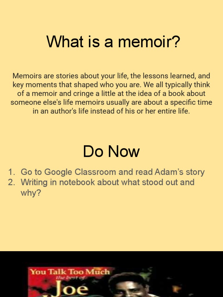What Is A Memoir | PDF | Narrative | Books