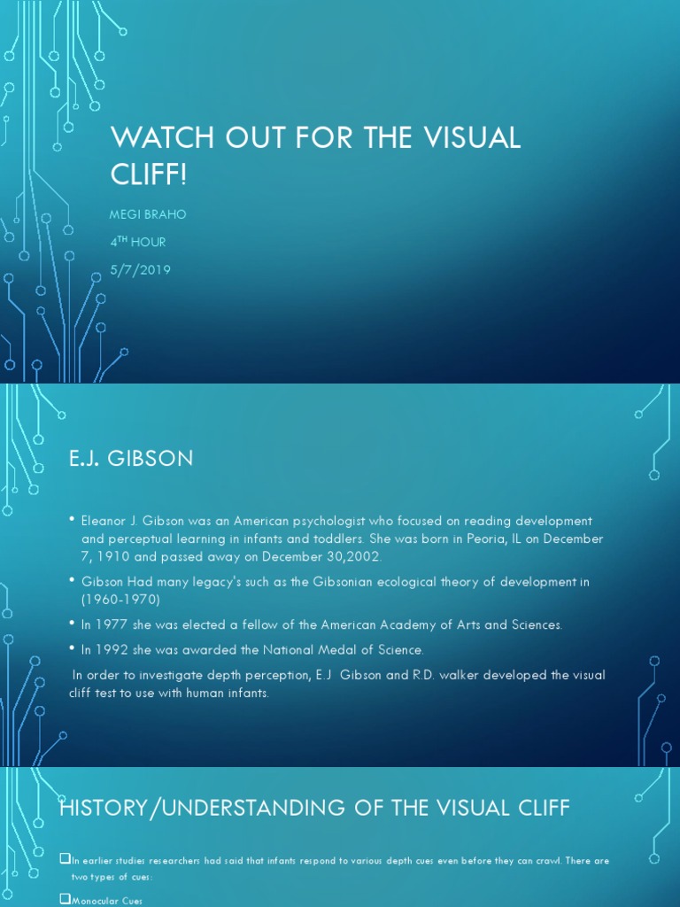 Visual Cliff: Infant Depth Perception Study | PDF | Neuropsychology ...