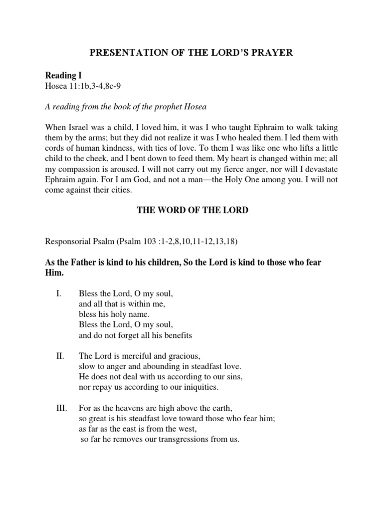Presentation of The Lord's Prayer | Download Free PDF | Lord's Prayer ...