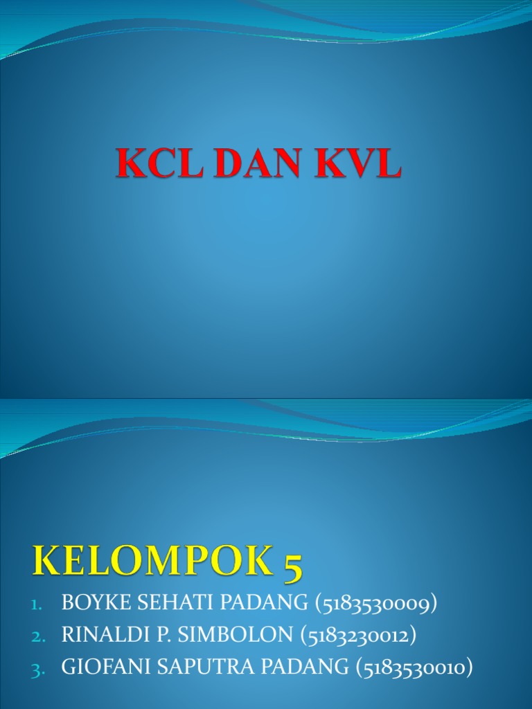 KCL Dan KVL | PDF