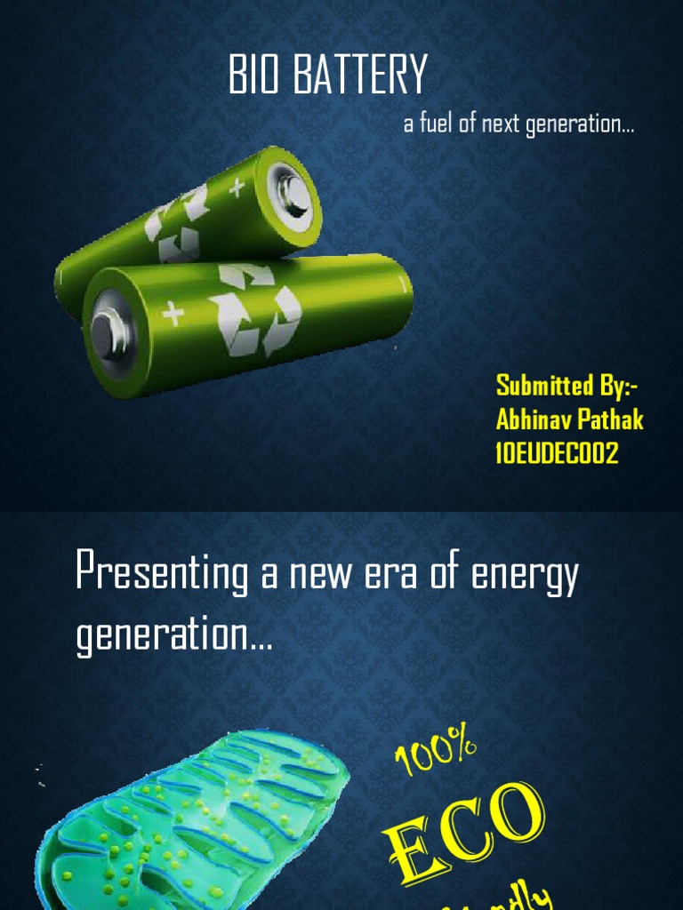 Bio Battery | PDF | Energy Storage | Chemistry