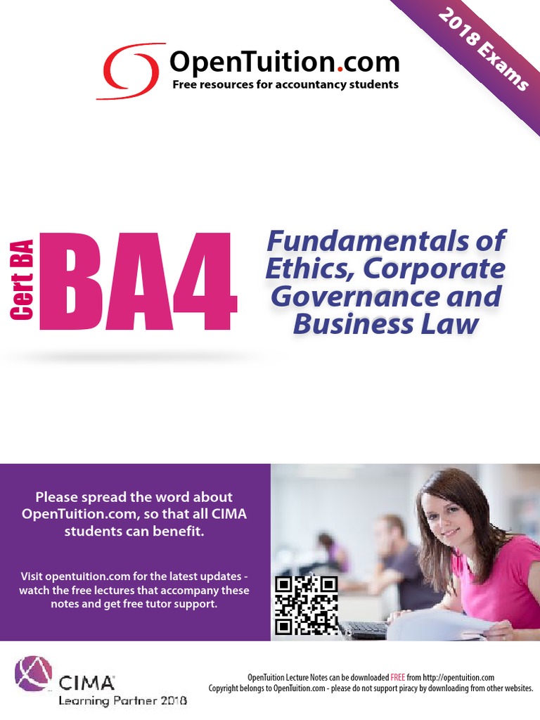 CIMA BA4 Notes 2018 PDF | PDF | Accounting | Social Institutions