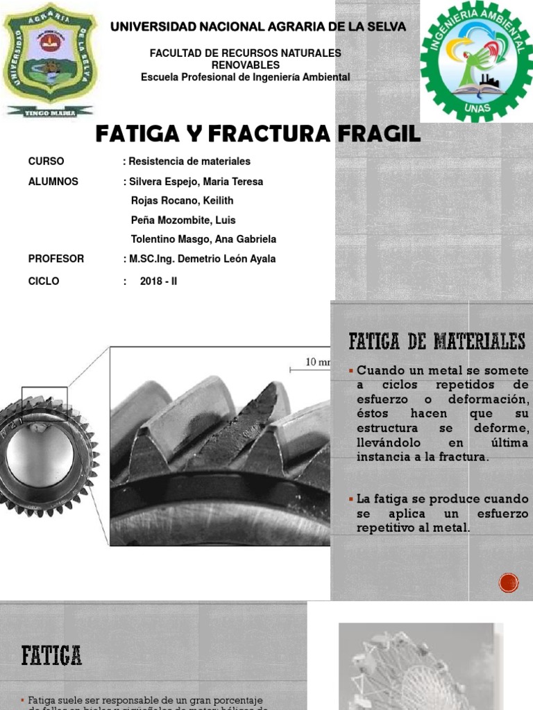 Fatiga y Fractura PDF | PDF | Mecánica de fractura | Fatiga (material)