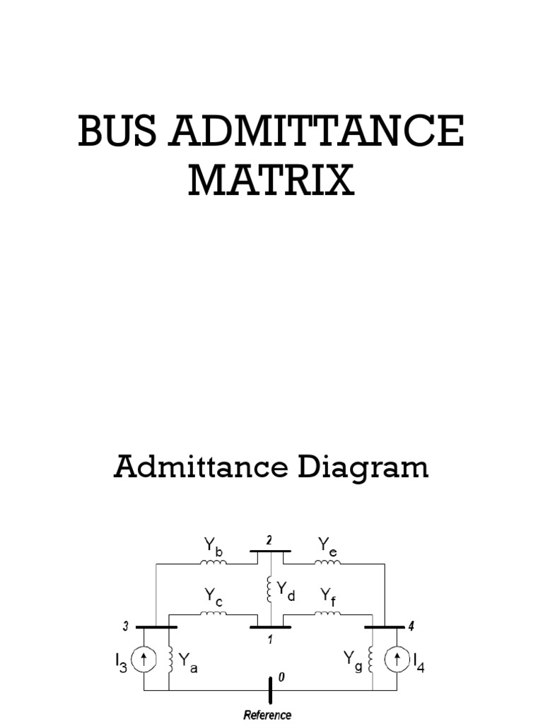 Bus Admittance Matrix Breakdown | PDF | Matrix (Mathematics) | Algebra