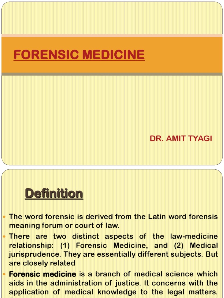FORENSIC MEDICINE.ppt | Forensic Science | Autopsy