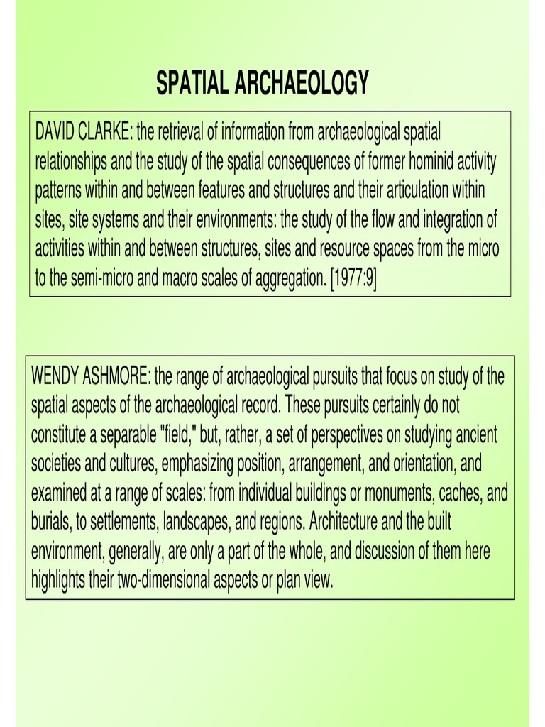 Understanding Spatial Patterns in Archaeology: Key Concepts and Methods ...