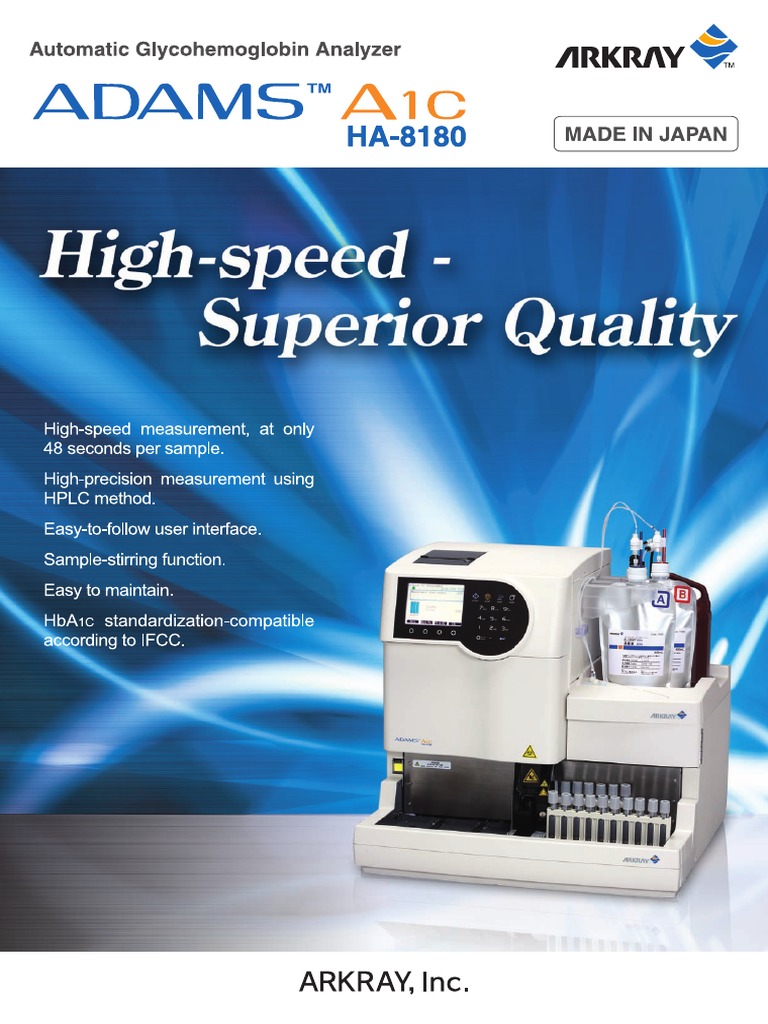 Arkray Ha-8180 Adams A1c Brochure PDF | PDF