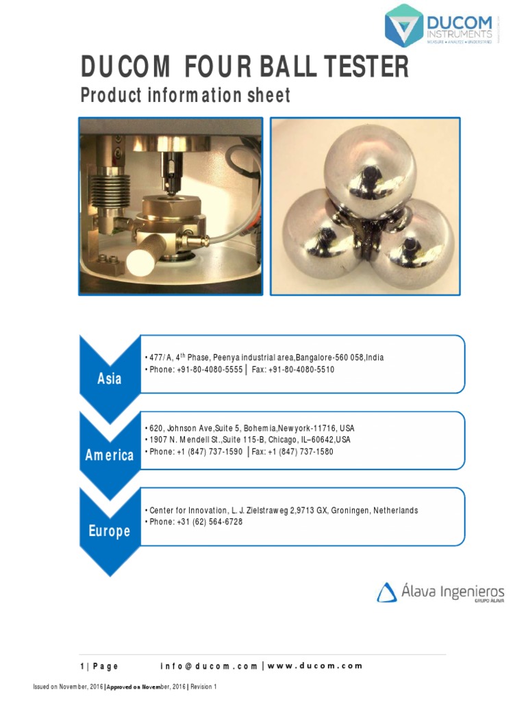 Four Ball Tester TR 30 Series Docum | PDF | Lubricant | Friction