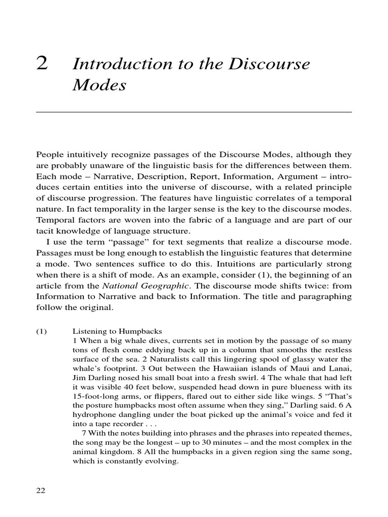 Understanding Discourse Modes | PDF | Rhetoric | Proposition