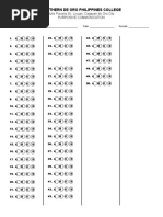 100 Multiple Choice Bubble Sheet | PDF | Test (Assessment) | Pedagogy