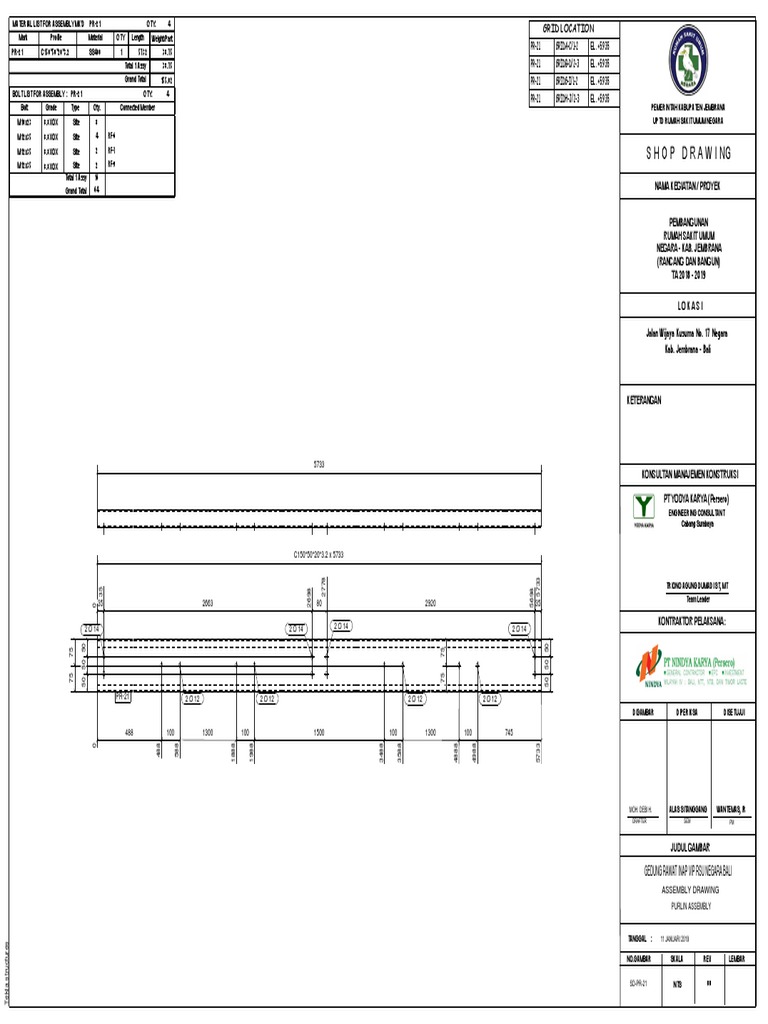 Pr21 - Purlin Assembly - Rev 00 | PDF