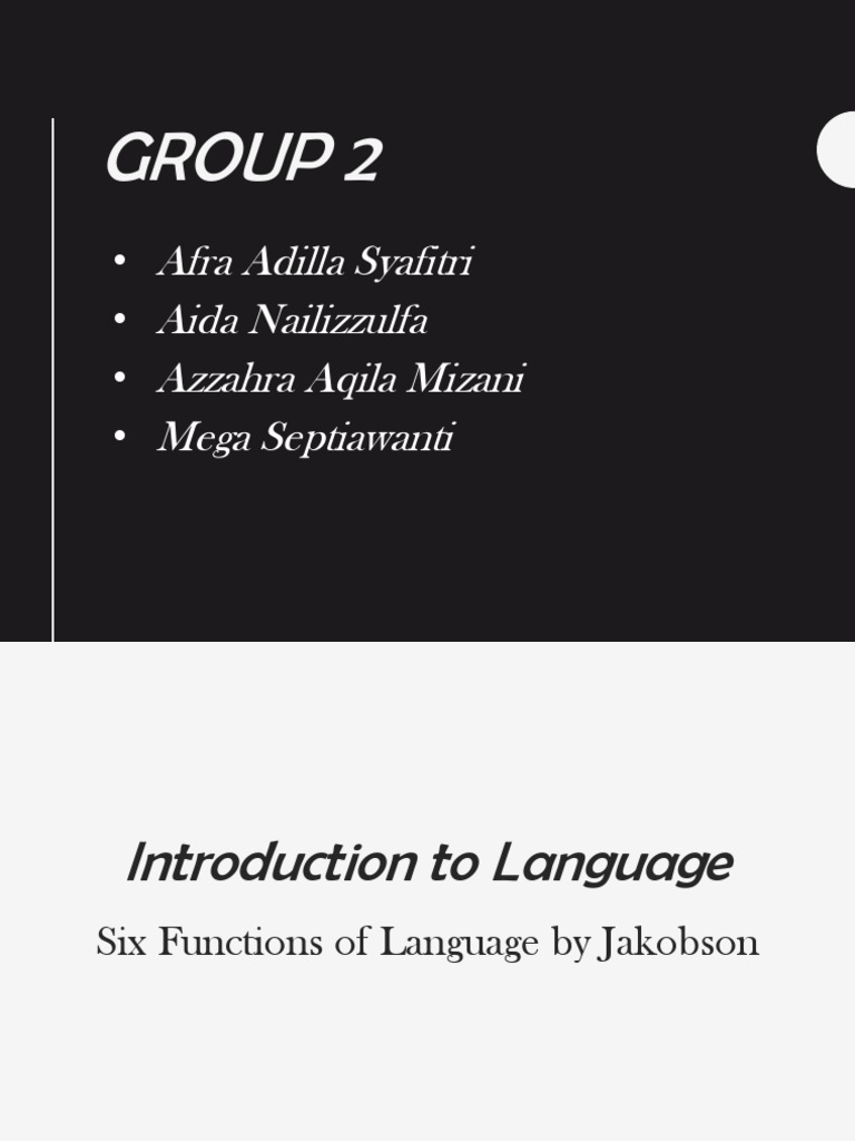 Jakobson's Six Language Functions Explained | PDF | Language Arts ...