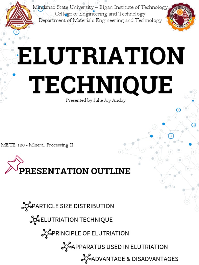 Elutriation Technique: Presented by Julie Joy Andoy | PDF | Particle ...