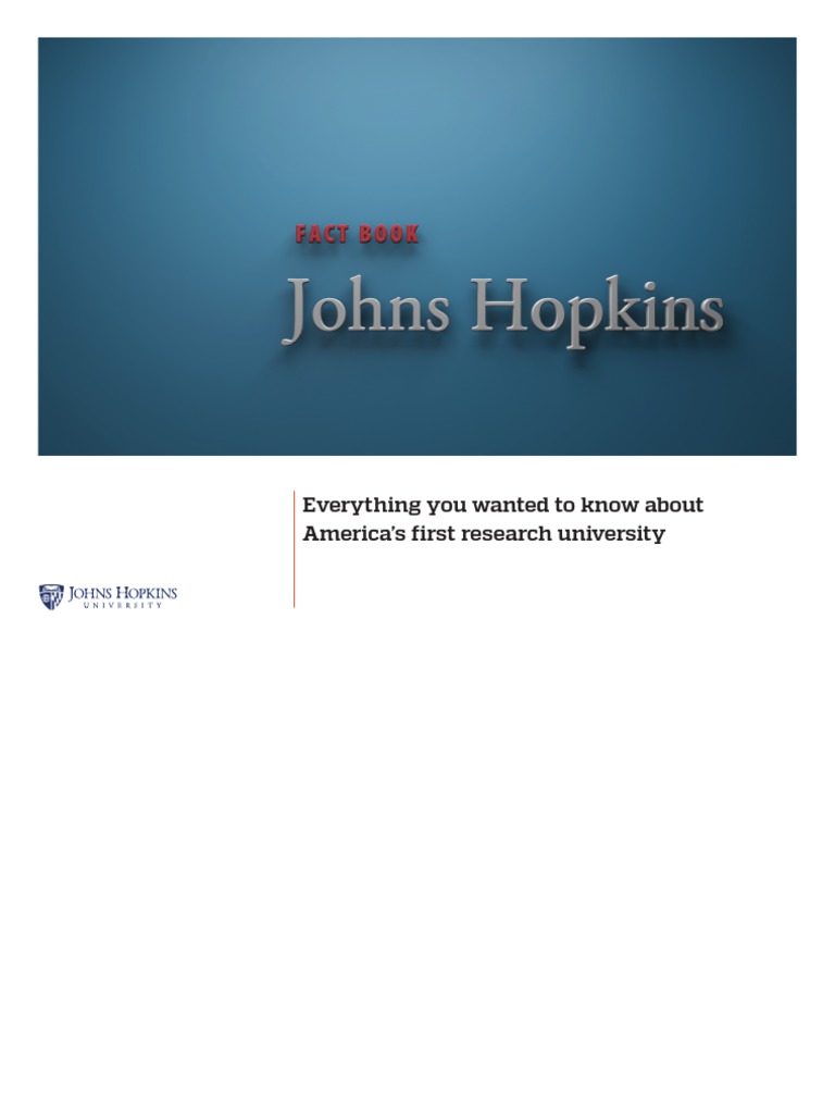 Johns Hopkins University Fact Book | PDF | Johns Hopkins University ...