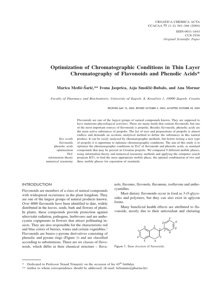 CCA 77 2004 361 366 Medic Saric2 PDF | PDF | Thin Layer Chromatography ...