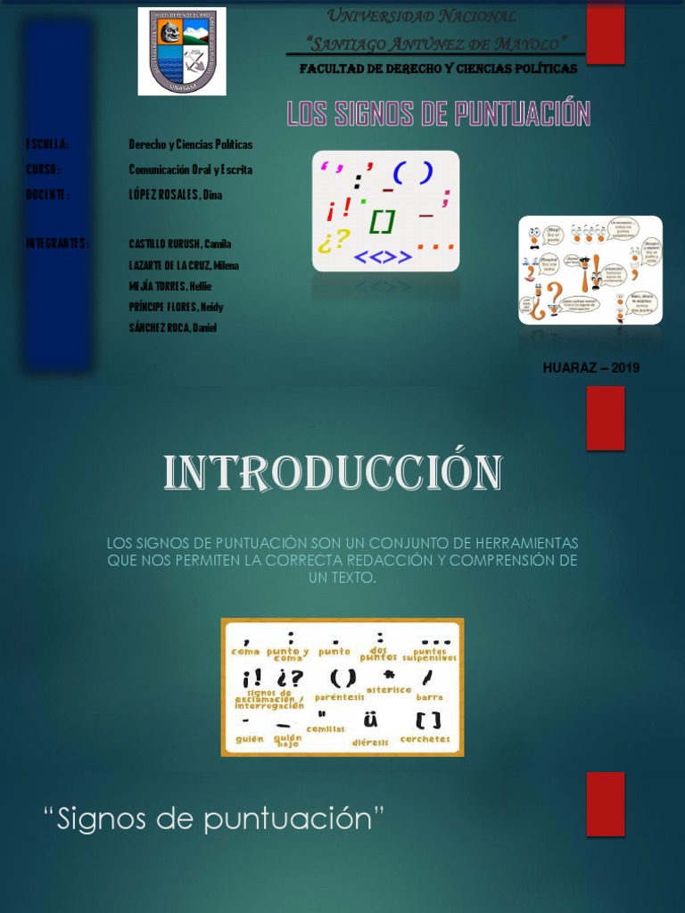 Signos de Puntuación: Uso y Ejemplos | PDF | Comillas | Soporte