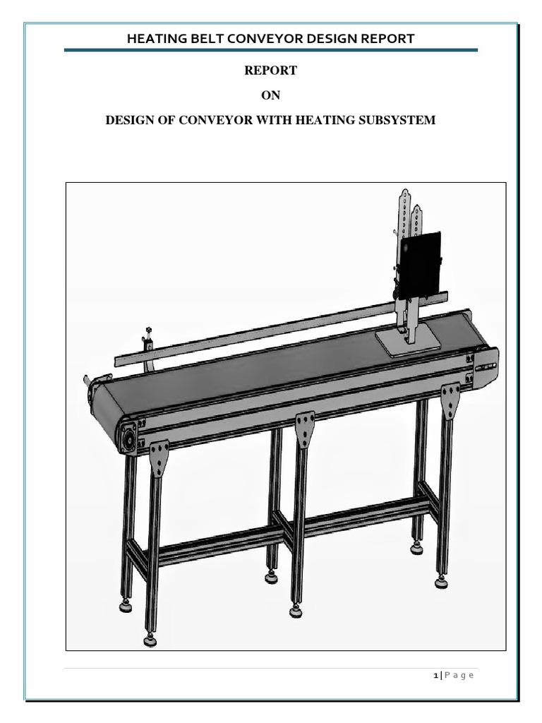Heating Belt Conveyor Design Report | PDF | Belt (Mechanical) | Hvac