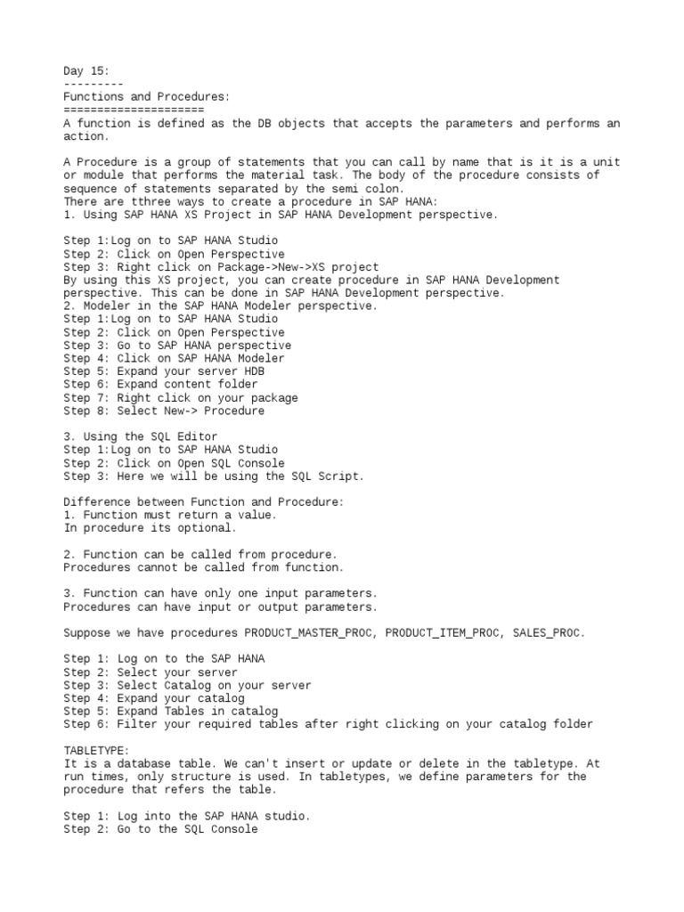 Sapabap Hana Pdf Parameter Computer Programming Subroutine 6013