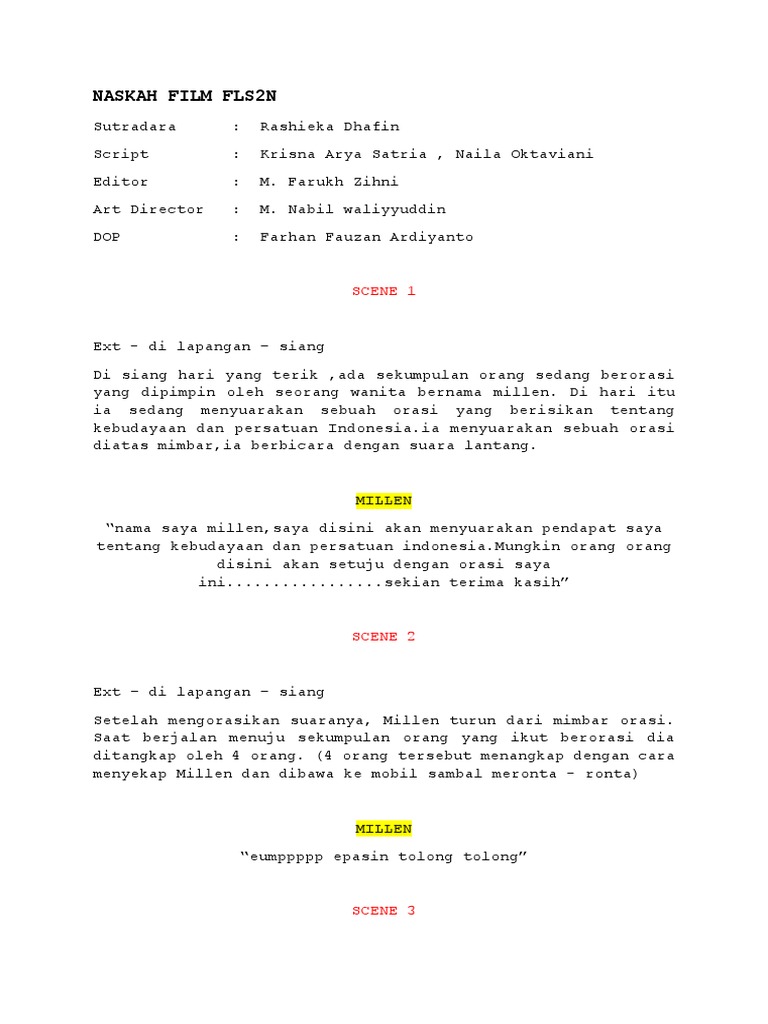 Naskah Film Fls2n | PDF