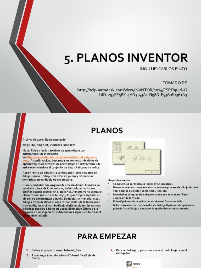 Planos en Inventor | PDF | Cursor (interfaz de usuario) | Dibujo