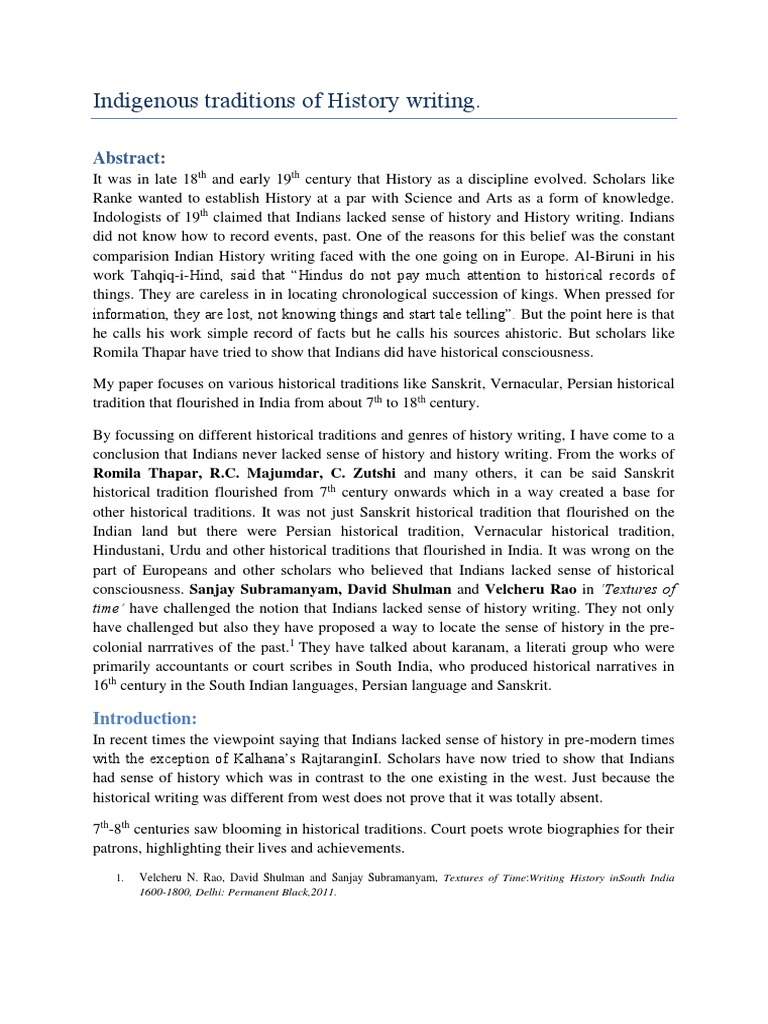 Indigenous Historiographical Traditions | PDF | Sanskrit | Persian Language