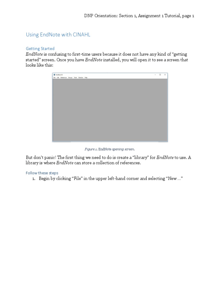 EndNote & CINAHL Tutorial Guide | PDF | Screenshot | Microsoft Word