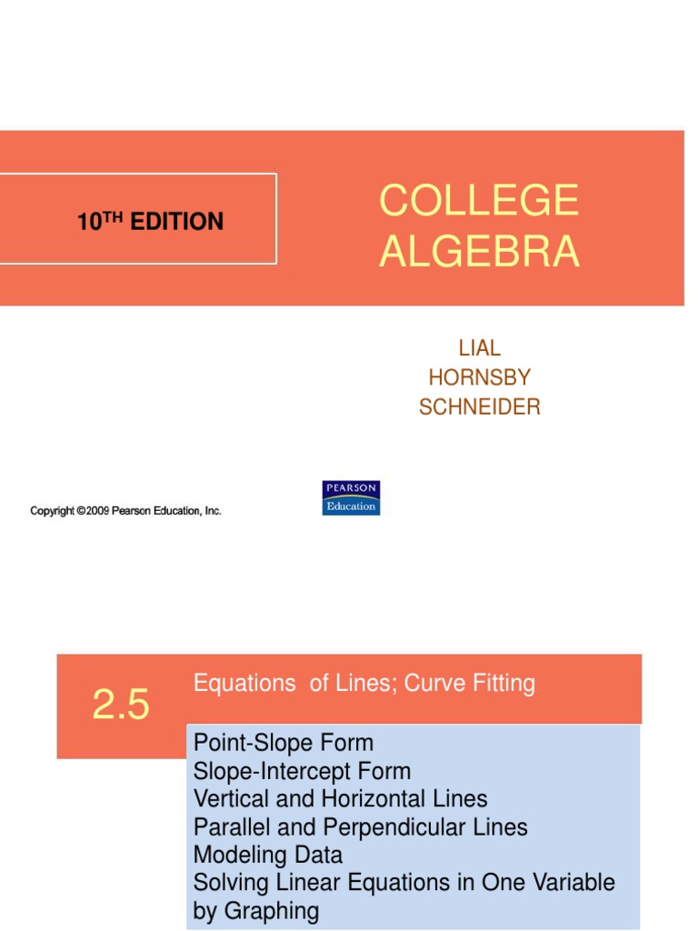 Algebra Part2 | PDF | Line (Geometry) | Slope