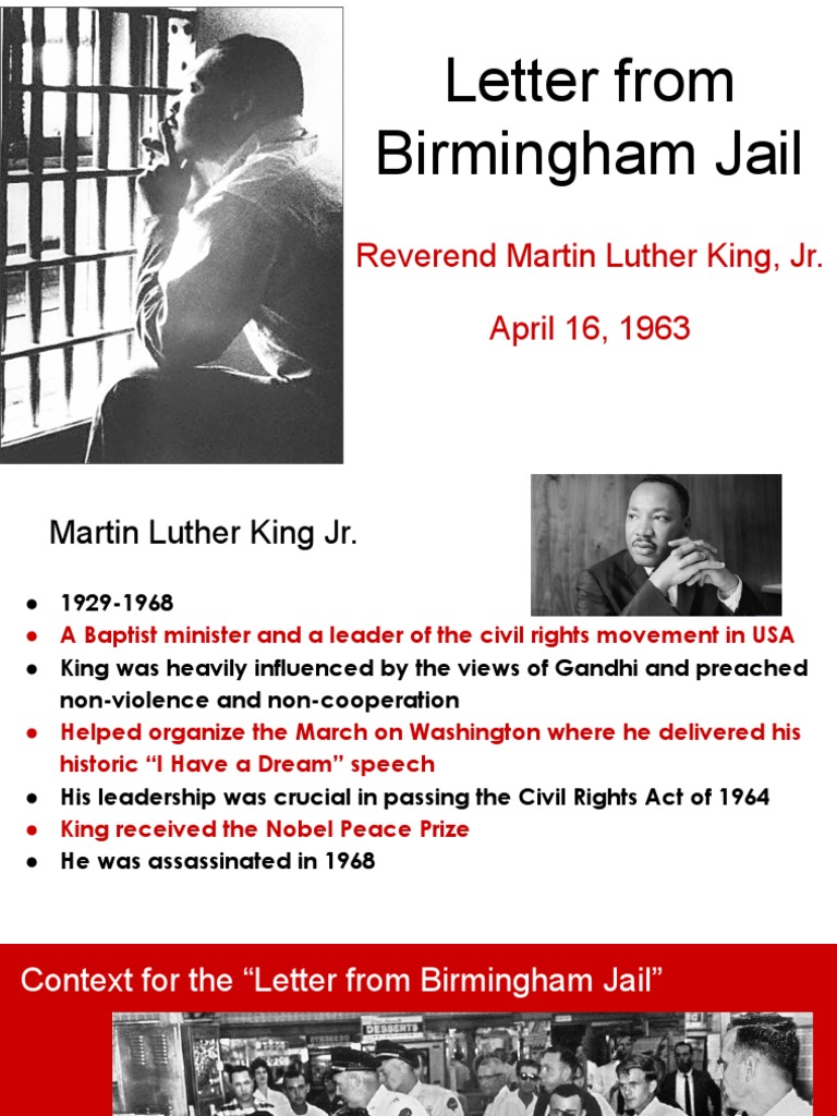 MLK Letter From Birmingham Jail Background | PDF